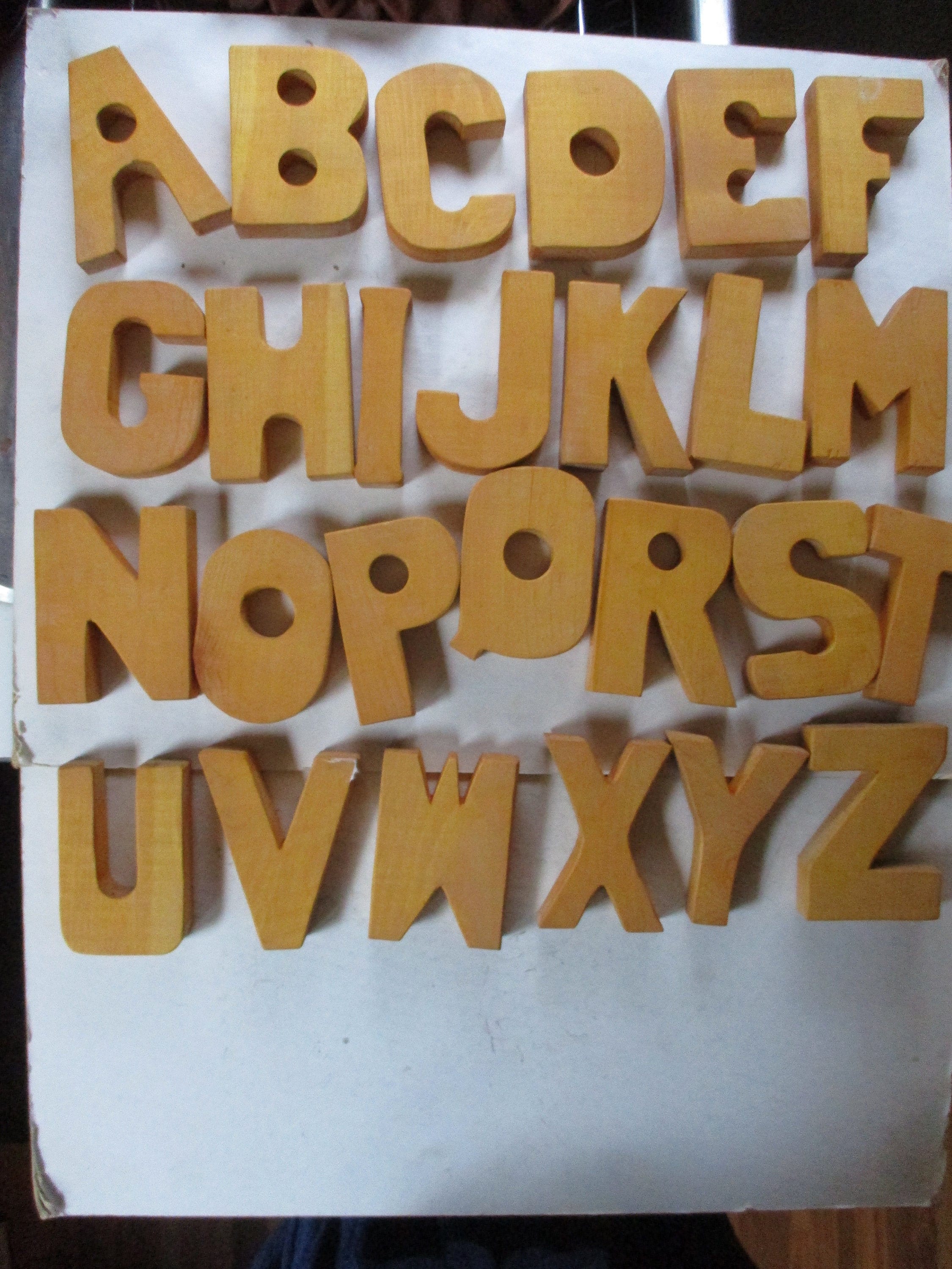 Alphabet Blocks lettres alphabet en bois faites à la main | Etsy