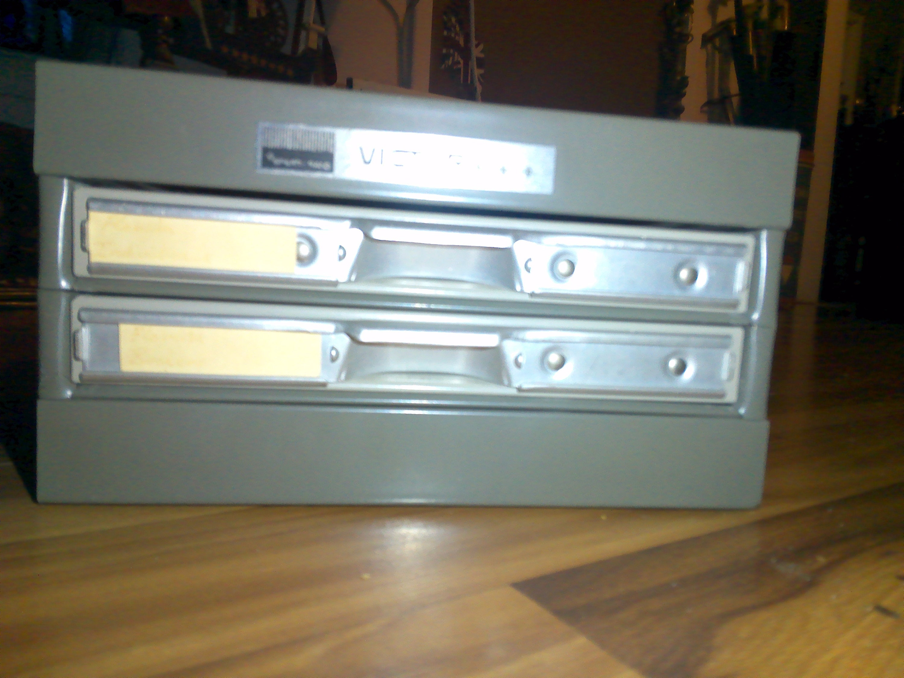 Victor Kardex 2 Drawer File Cabinet- 18" X 8" X 4.5" Deep W 50 Flaps ...