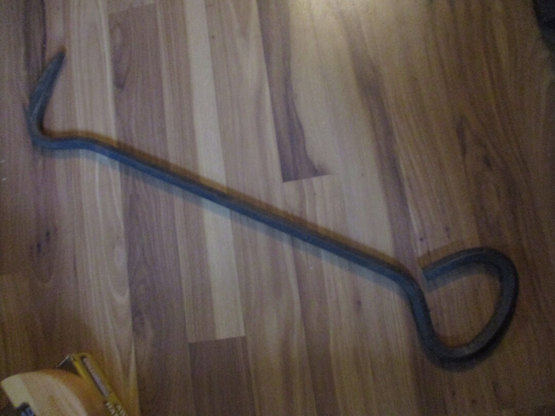 Antique Wrought Iron Manhole Cover Lift or Baling Hook - Hexagonal Iron ...