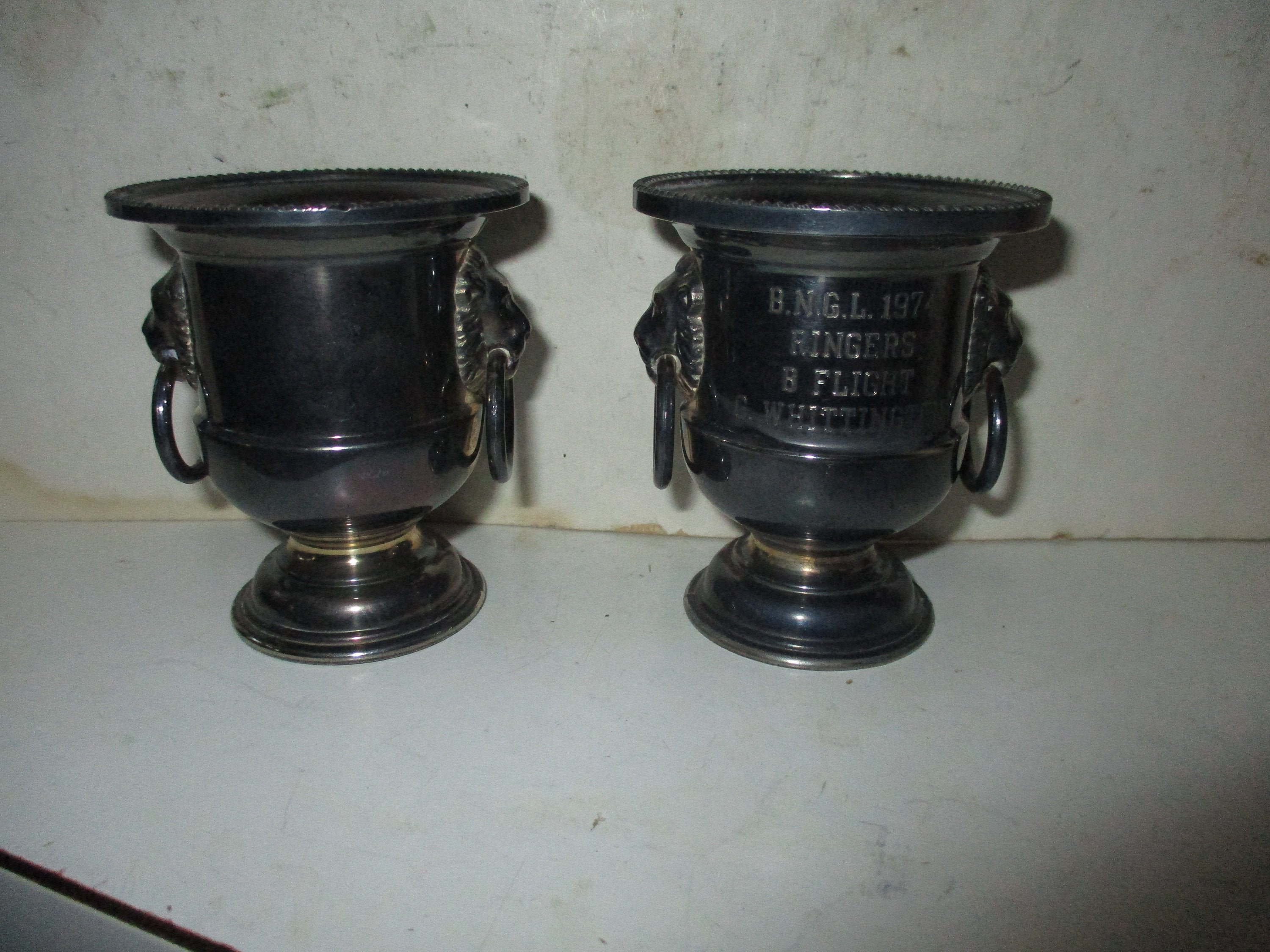 Silver Plate Golf Trophy -SOLD INDIVIDUALLY- 1974 and 1976 Engraved ...