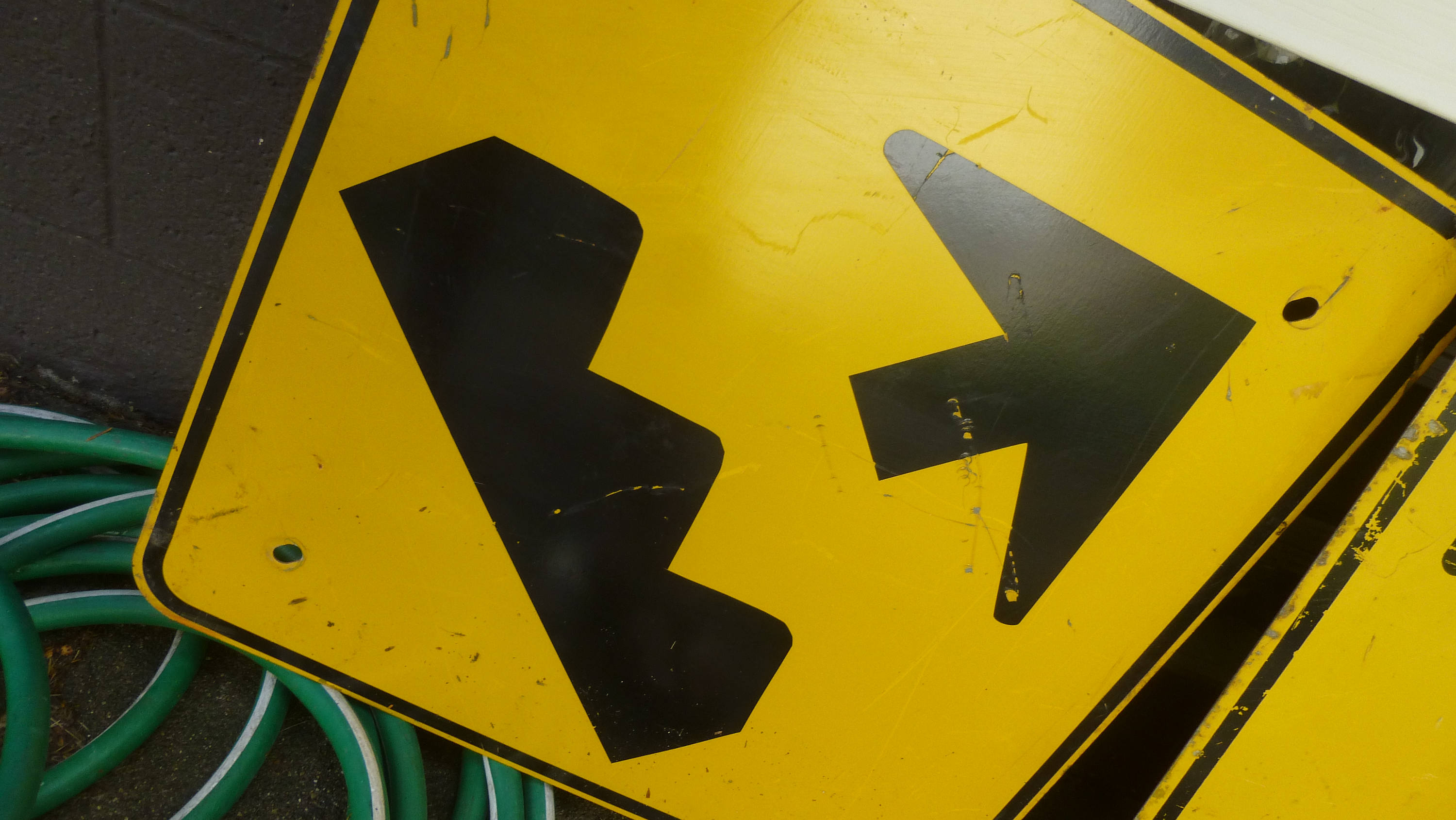 Uneven Road Ahead - Vintage Steel Universal Road Sign - No Words Needed ...