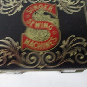 Singer Sewing Machine Tin Box With Swing Handles 6 X - Etsy