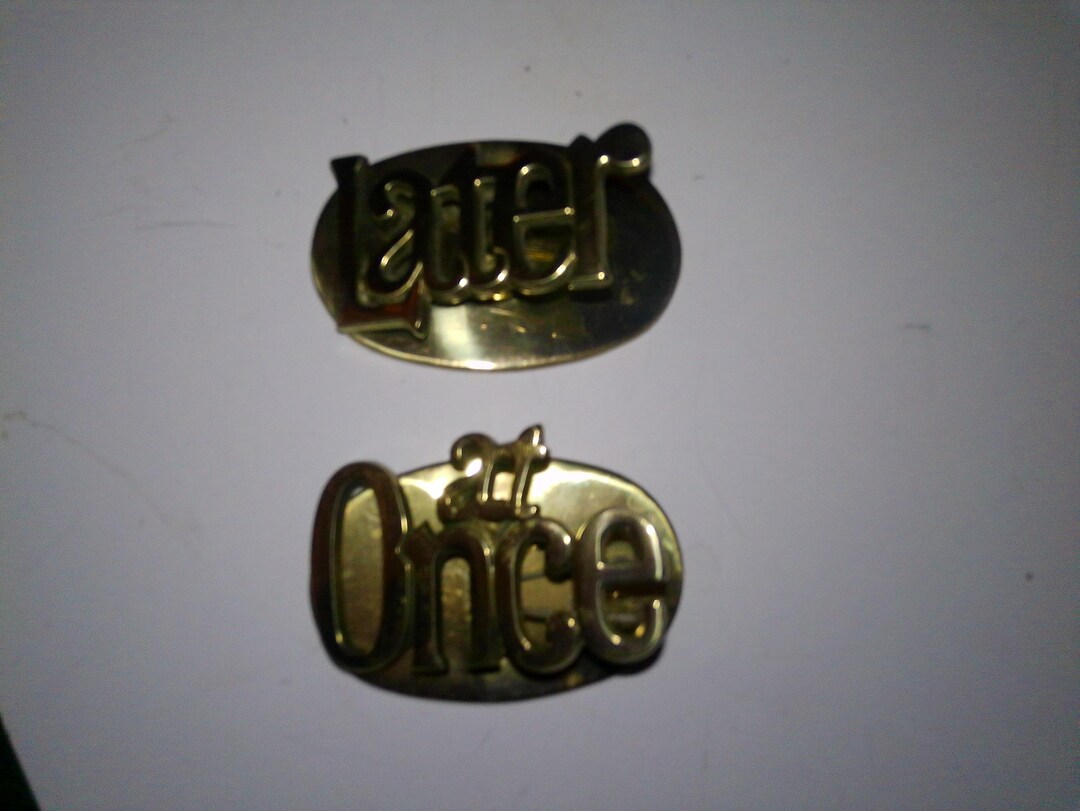 At Once and Later - Large Gold Brass Paperclip Paperweight Set - 3.5 ...