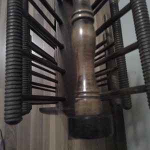 Antique Magazine Rack 4 Level Turned Wood Spindle Form 30" High X 12" X ...