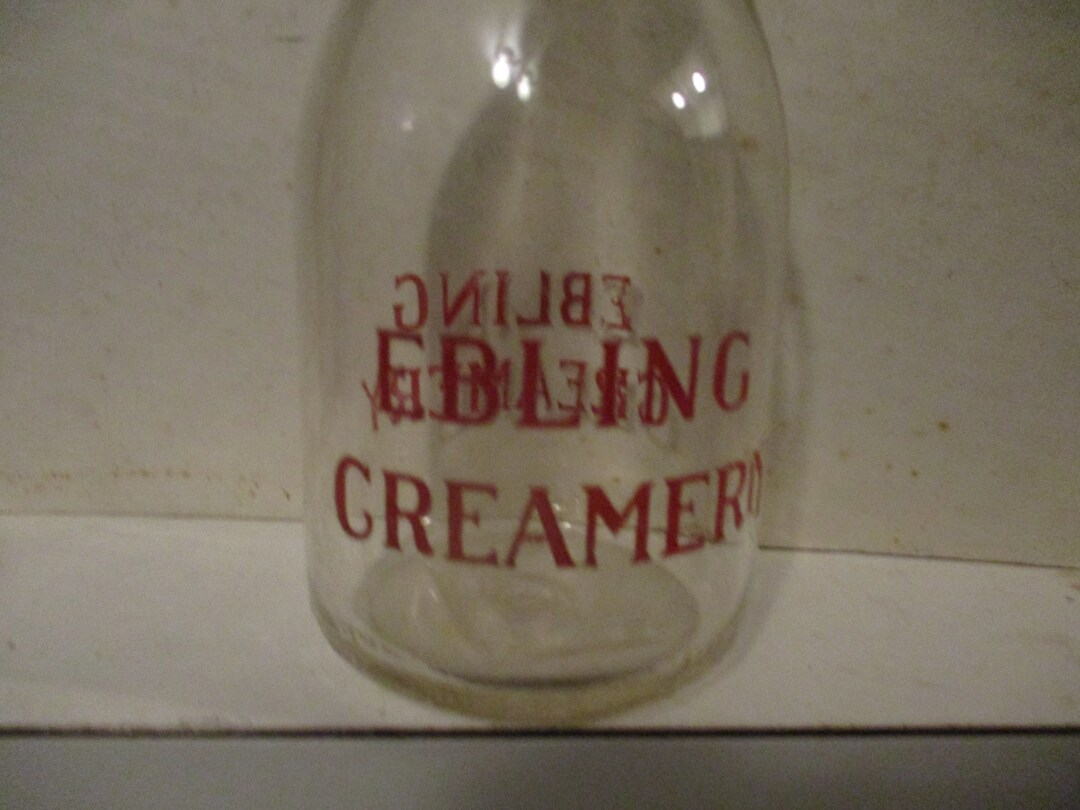 Ebling Creamery (detroit, Mi. 1920s) Milk Bottle - Painted Text on ...