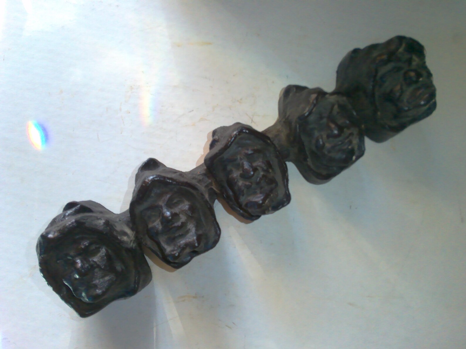 5 Robed Monks Heads - Fun 13.5" X 3.5" X 2.5" Deep W Hanger - Rare and ...