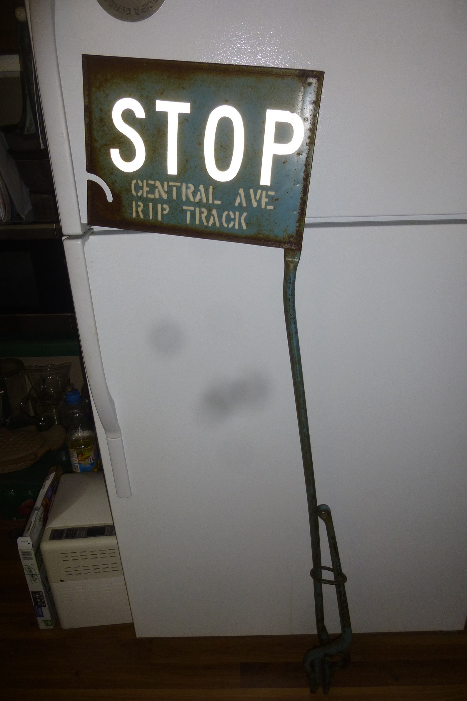Antique New York Central Railroad Sign Rail Clamp STOP RIP - Etsy