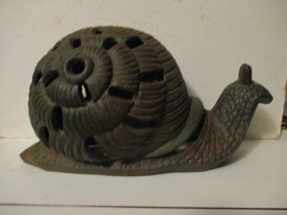 Antique Cast Iron Snail Shaped Lantern or Candle Holder - Etsy