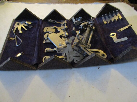 Puzzle box 19th Century Singer Sewing Machine Parts box Fold | Etsy