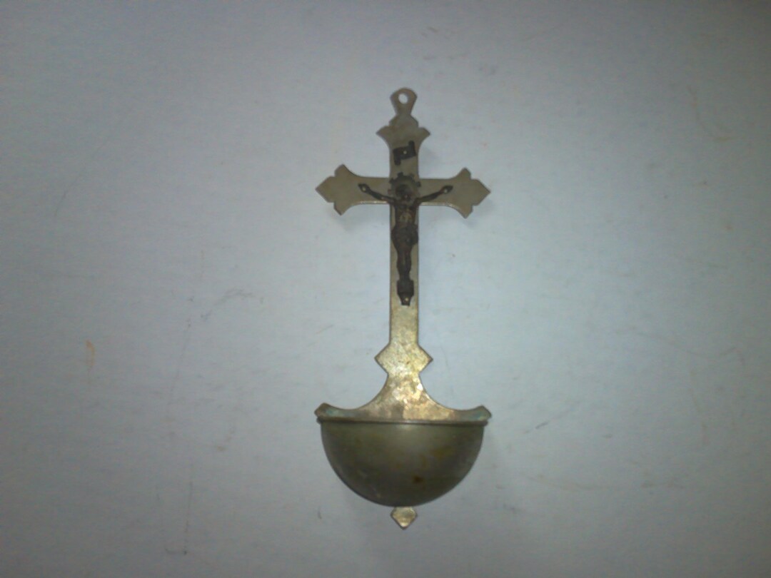 Holy Water Font Basin Small Wall Hanging Form 7.5 X 3 X 1.5 Deep W 2 Oz ...