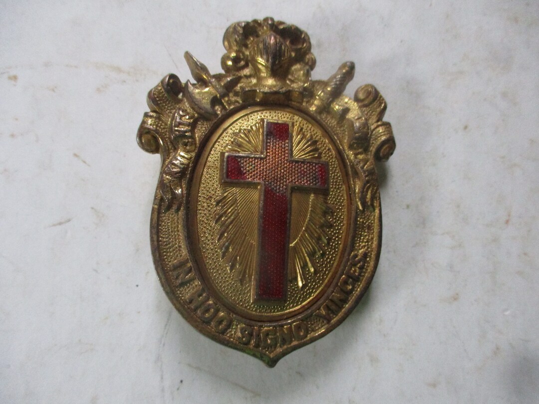 Masonic Knights Templar Red Cross (enamel) Brass Belt Buckle - in Hoc ...