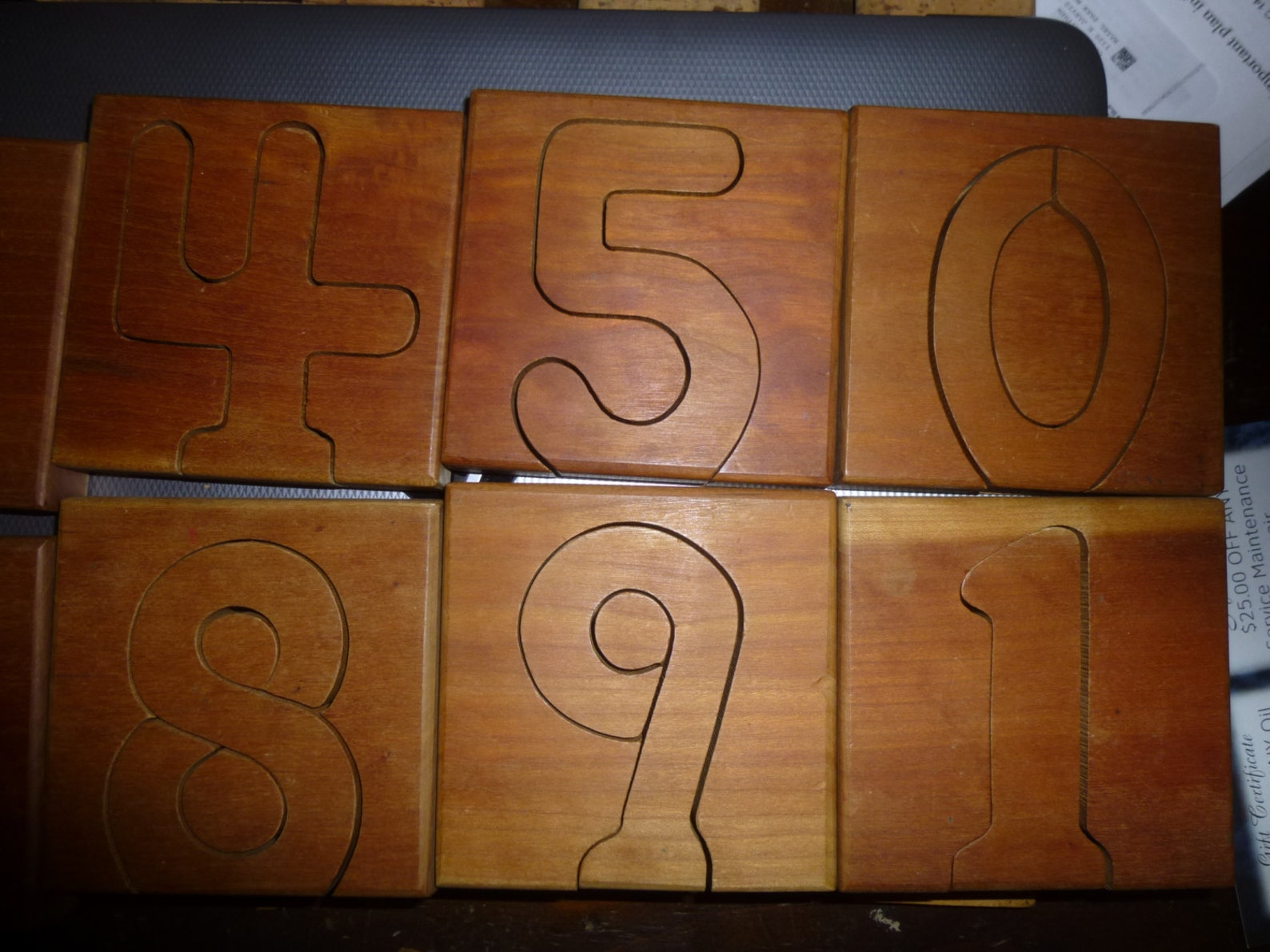 Wood Number Blocks and Frames 0 Thru 9 With Matching Frame - Etsy