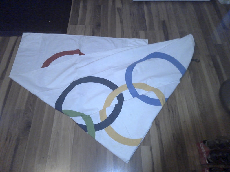 Olympic Flag - ORIGINAL 1972 Munich Olympic Stadium Cotton Flag ...