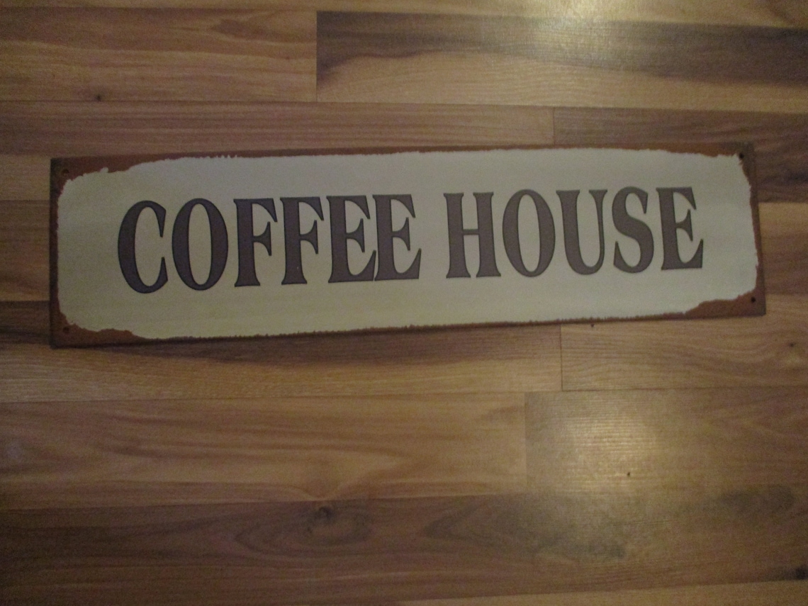 Coffee House 19.5 X 5 Wall Sign With Text on One | Etsy