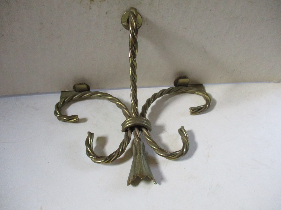 Twisted Brass Rope Wall Shelf Mount - Ornate Form Can Create Shelf 5 ...