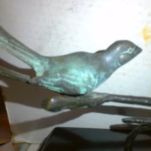 Bronze Tree Branch and 4 Birds Natural Decor - Cast Bronze on Wood Base ...