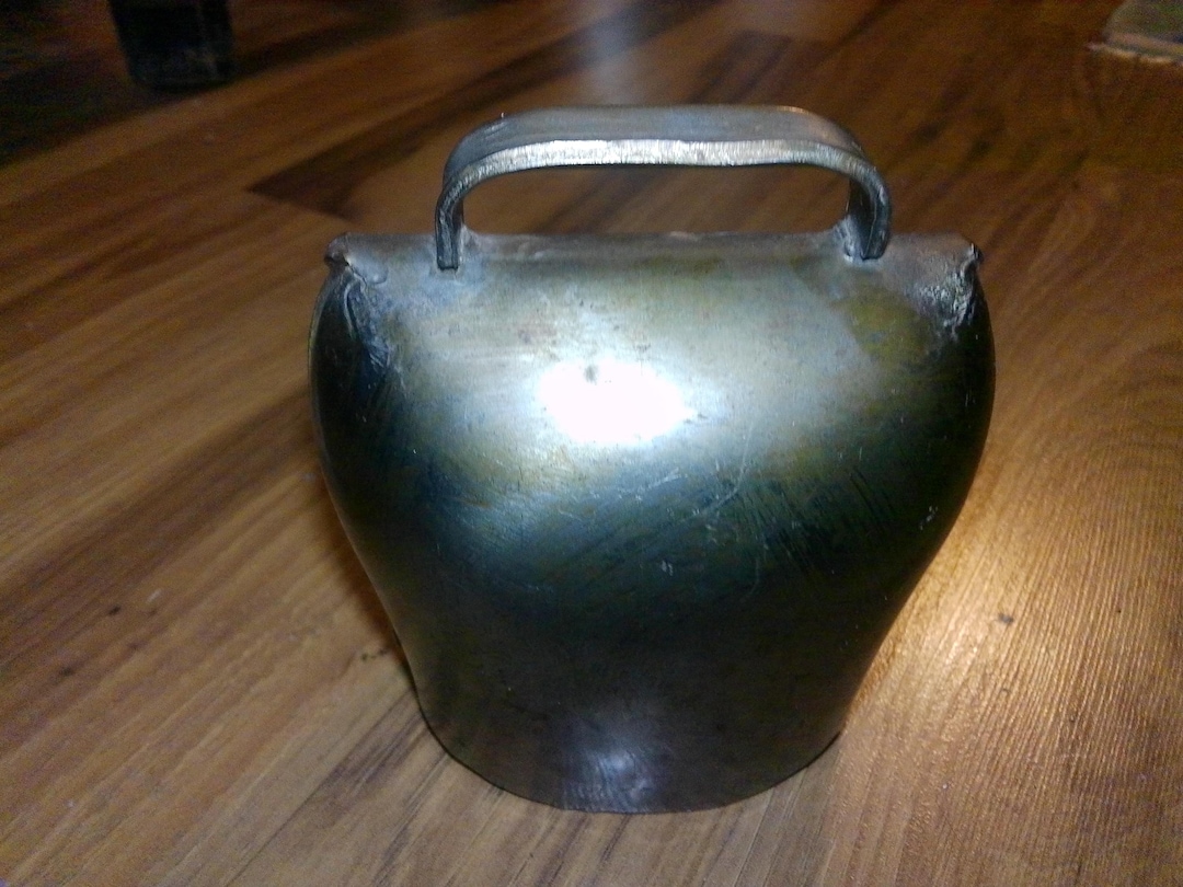 Firmann Bulle 2/0 Silver Brass Cow Bell - Antique Pastoral Bell -4" X 4 ...