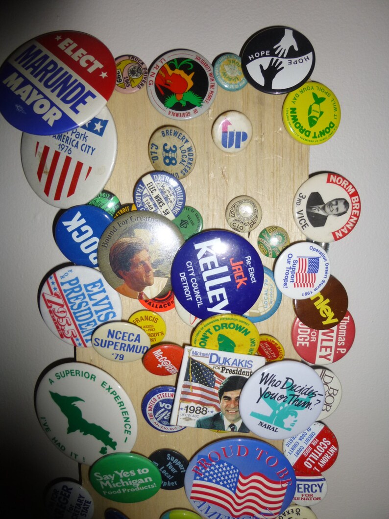 Massive 110+ Set of Vintage Political Pins - 1930s to Now - President ...