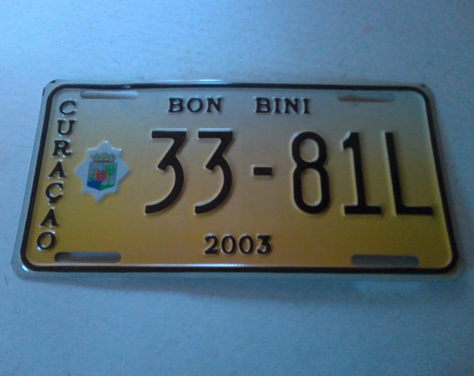 Curacao (caribbean Island) License Plate - Official 2003 Standard Sized ...