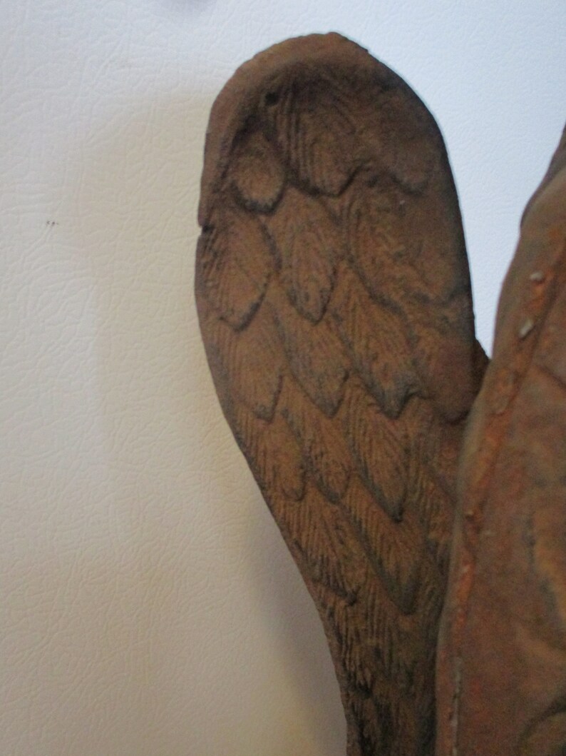 Garden Angel Statue 19 High Cast Iron Winged Angel | Etsy