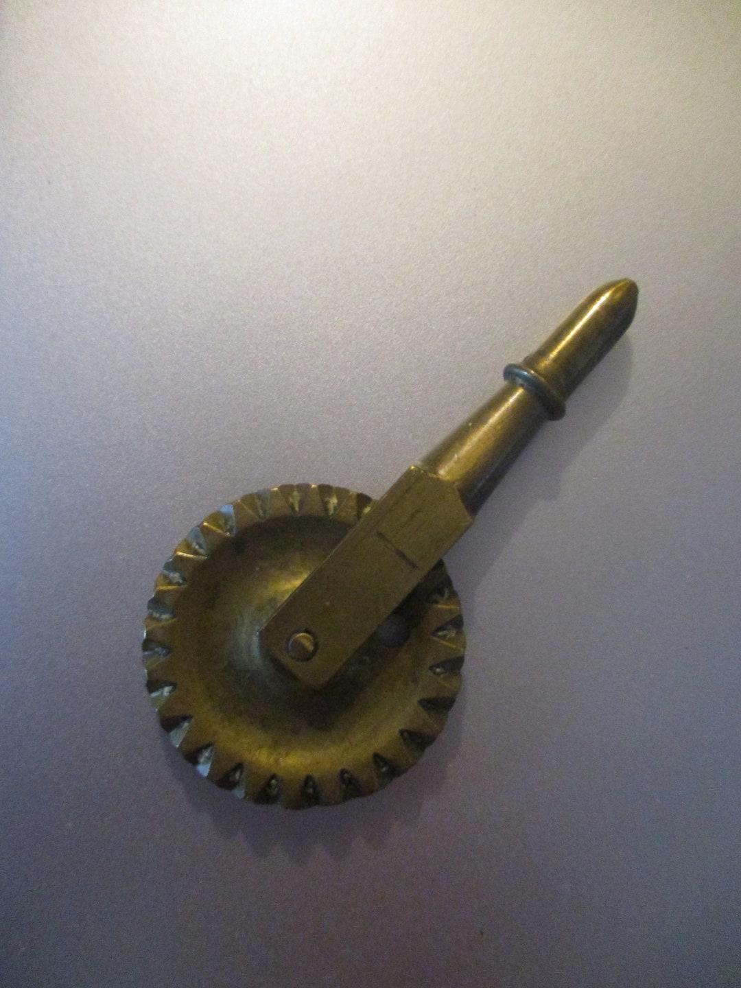 Antique Brass Pie and Pastry Cutter Wheel and Edger - Wheel Form 3.25 ...
