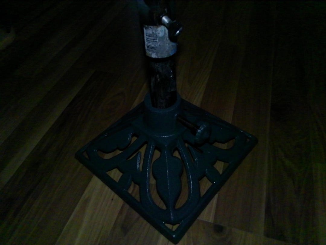 Tiki Torch Stand - Vintage Cast Iron Base With Steel Shaft Insert - 9 ...