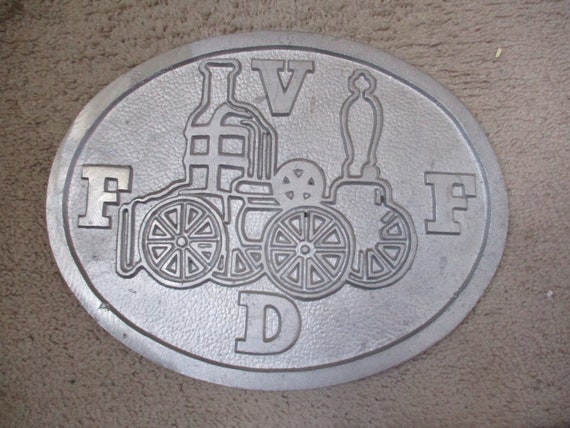 VFFD Cast Metal Fire Mark 11.5 X 9 Oval Cast | Etsy