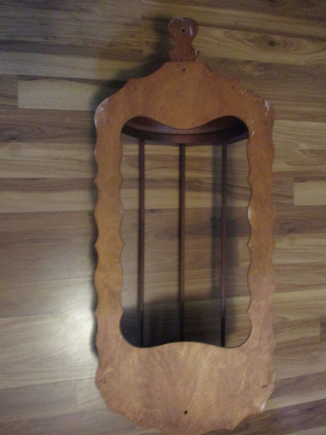 Portico Style Wall Pocket - Turned Wood Form 28.75" X 12.25" X 6" Deep ...