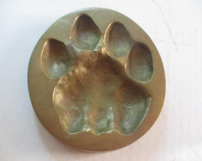 Denis Mathews African Lion Spoor - Life Sized Bronze Lions Paw Print in ...