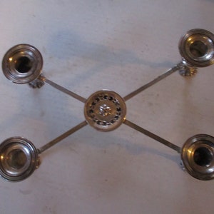 Silverplate Trivet Candelabra - Adjustable Form - Edwardian Trivet or ...