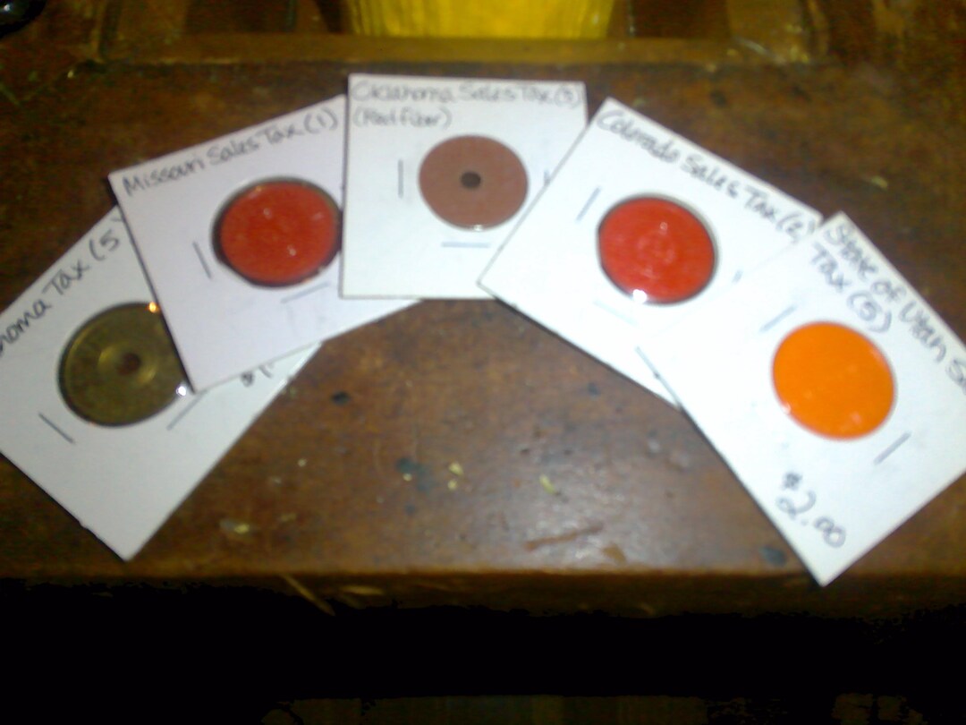 Antique Tax Tokens - Set of 5 - 1930s Era Forms From UT, MO, CO, and 2 ...