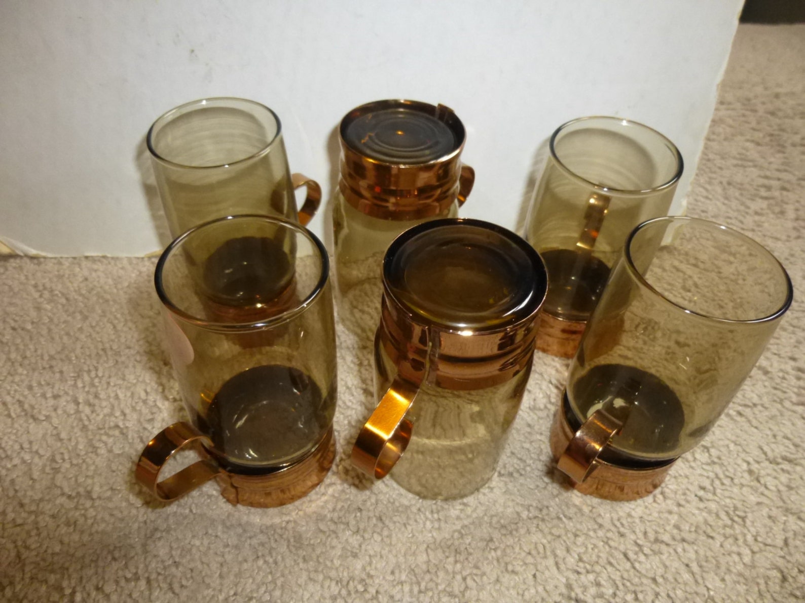 Amazingly Modern Brass and Glass Coffee Tea Juice Cups or | Etsy