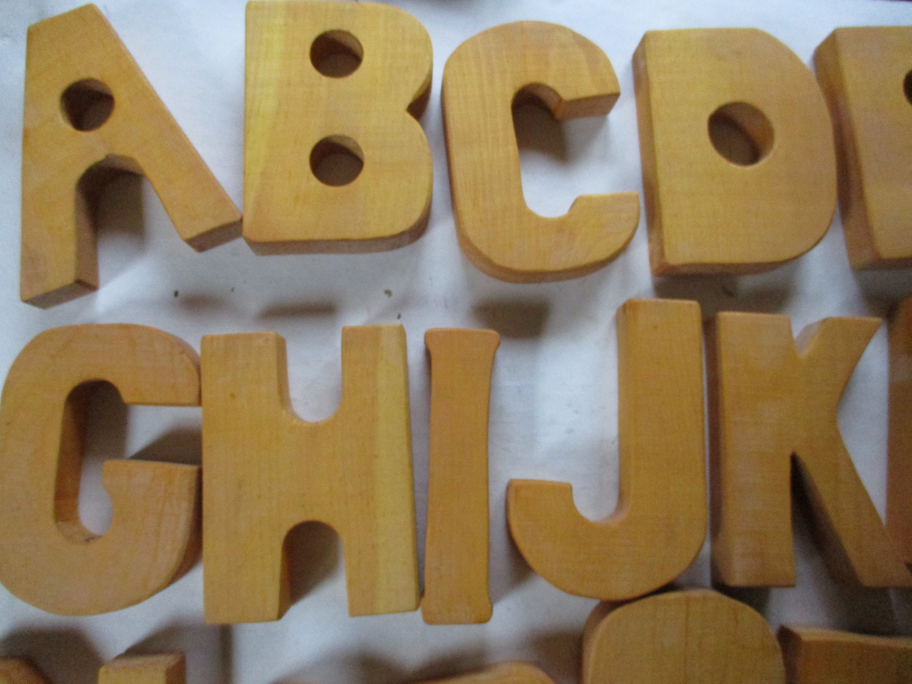 Alphabet Blocks Hand Made Wood Alphabet Letters 26 Letters | Etsy