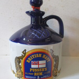 Pusser's Rum Ceramic Decanter, Flask and 2 Oz Bottle-set of 3-logo ...