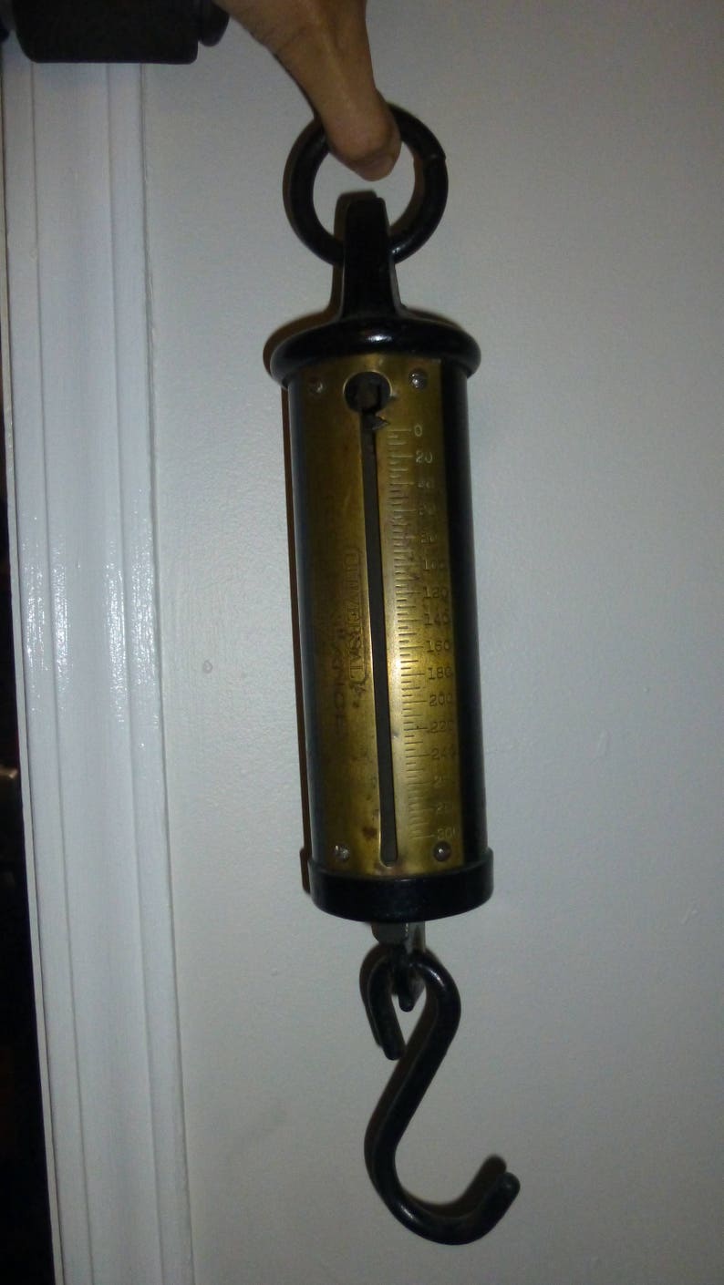 Universal Ice Balance - Hanging Brass and Cast Iron 300 Lb Scale ...