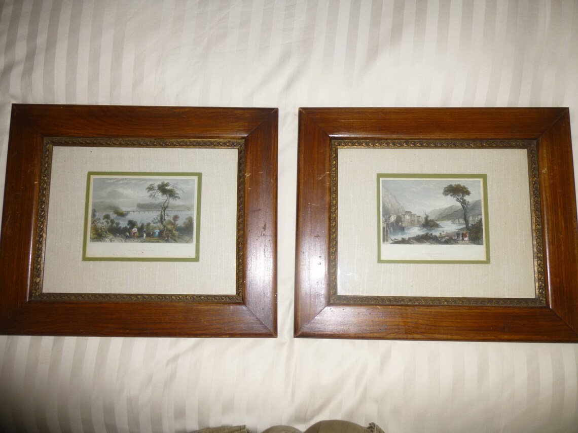 William Henry Bartlett Framed Hand Tinted Prints Little - Etsy