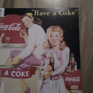 Coca-cola Thank You Have a Coke Pin Ups Sign Modern 12 X 16.75 ...
