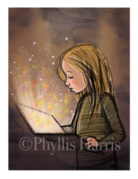 Reading Wall Art Imagination Art for Library - Etsy