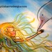 Children's Wall Art Print - Mermaid and Dolphin - Ocean Theme Decor for ...