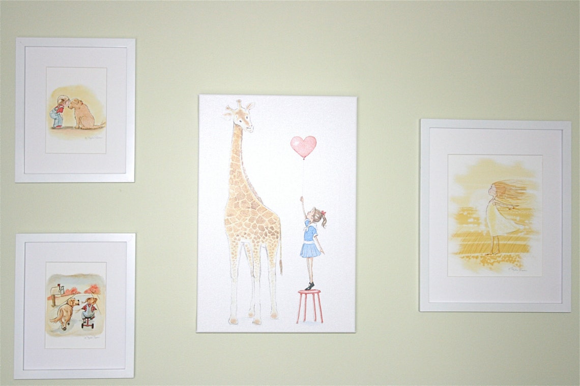 Girl's Room Art Children's Wall Art Print Golden - Etsy