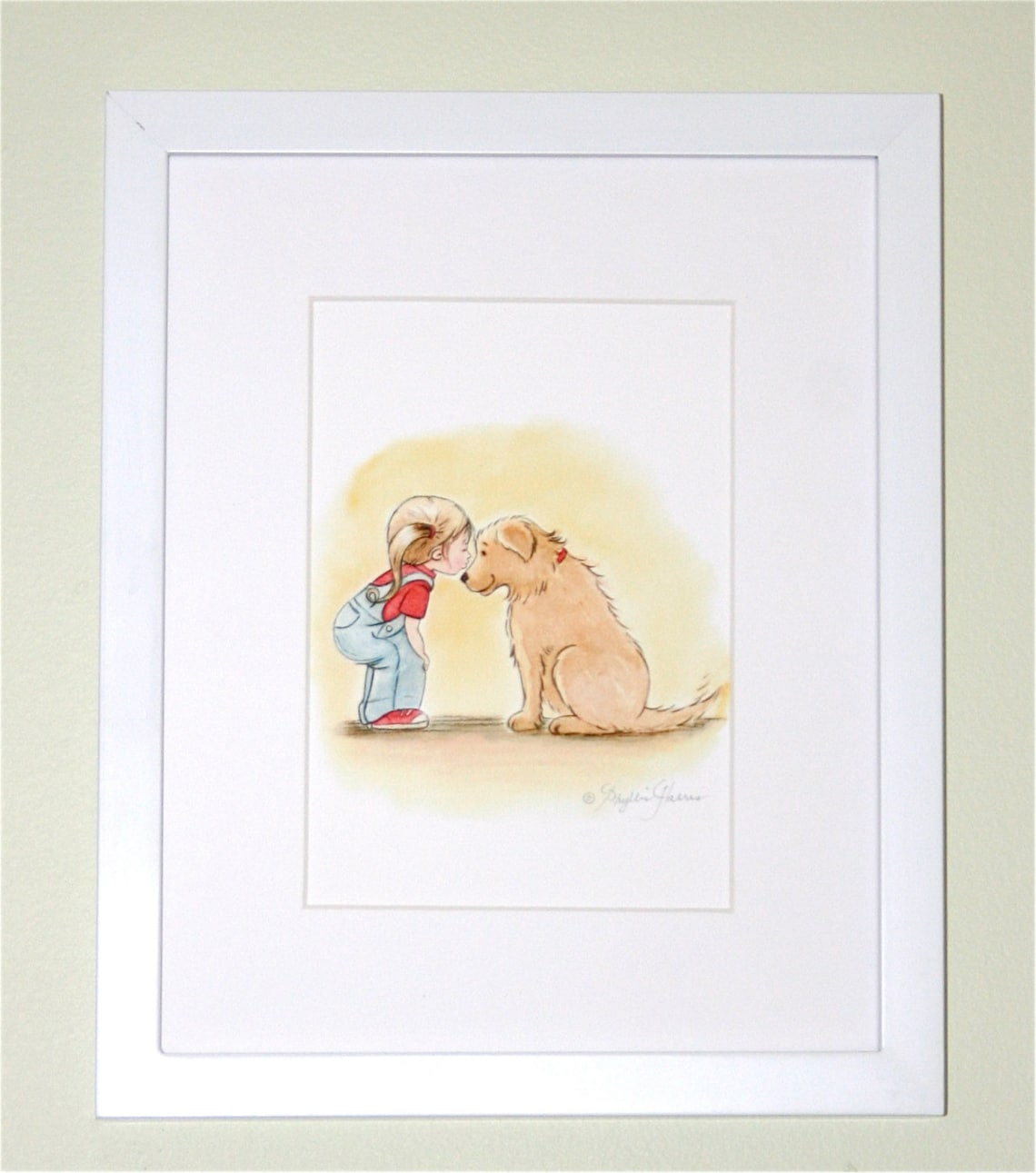 Children's Wall Art Print First Love Illustration - Etsy