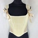 Yellow Candystripe Silk Steel Boned Bustier Modern Renaissance Stays ...