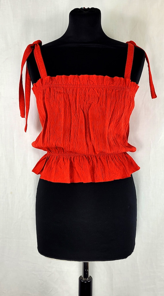 Red Boob Tube Top in Repurposed Vintage Kimono Silk Fabric - Etsy