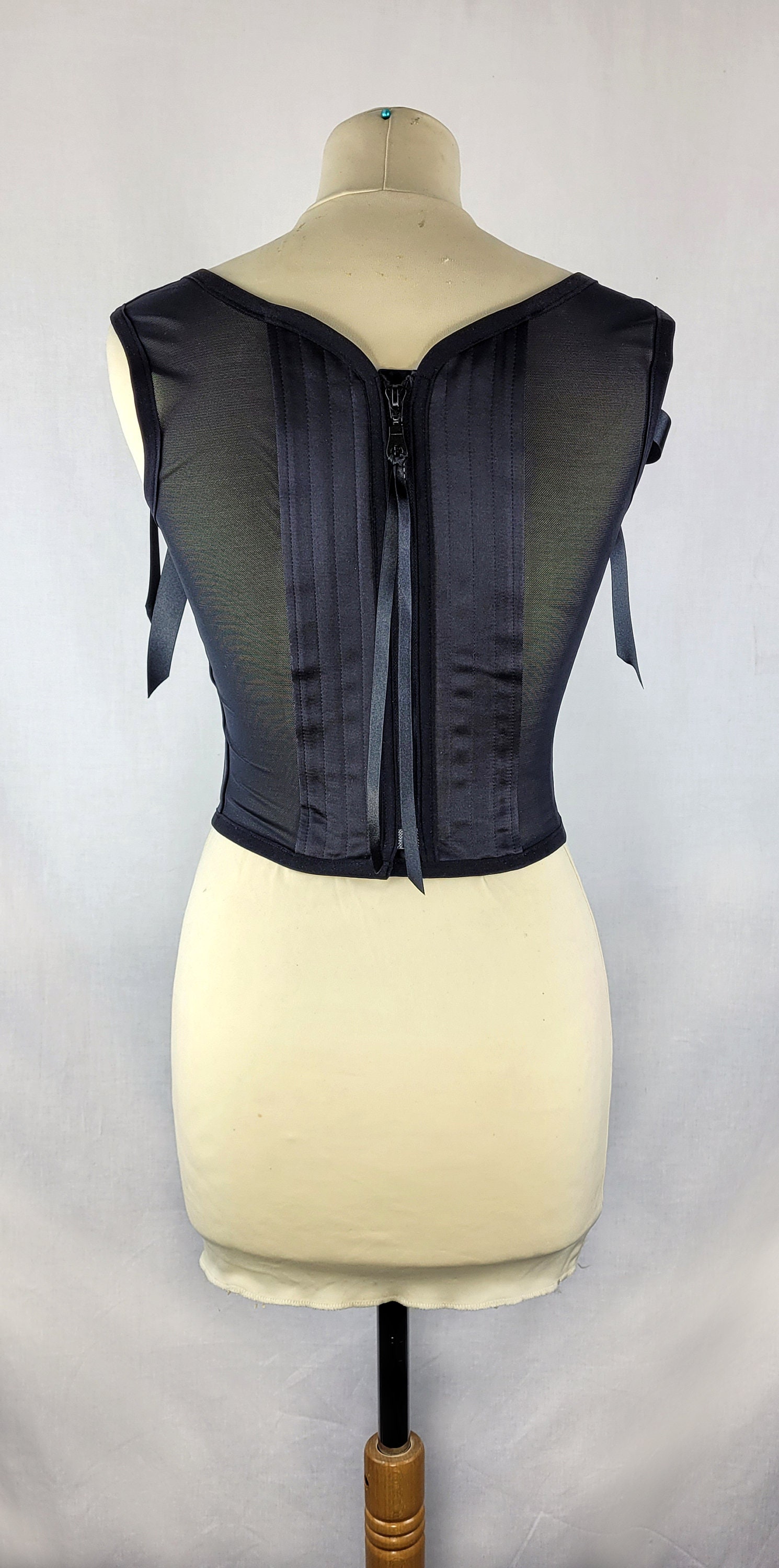 Black Steel Boned Bustier Modern Renaissance Stays Cottage Core - Etsy