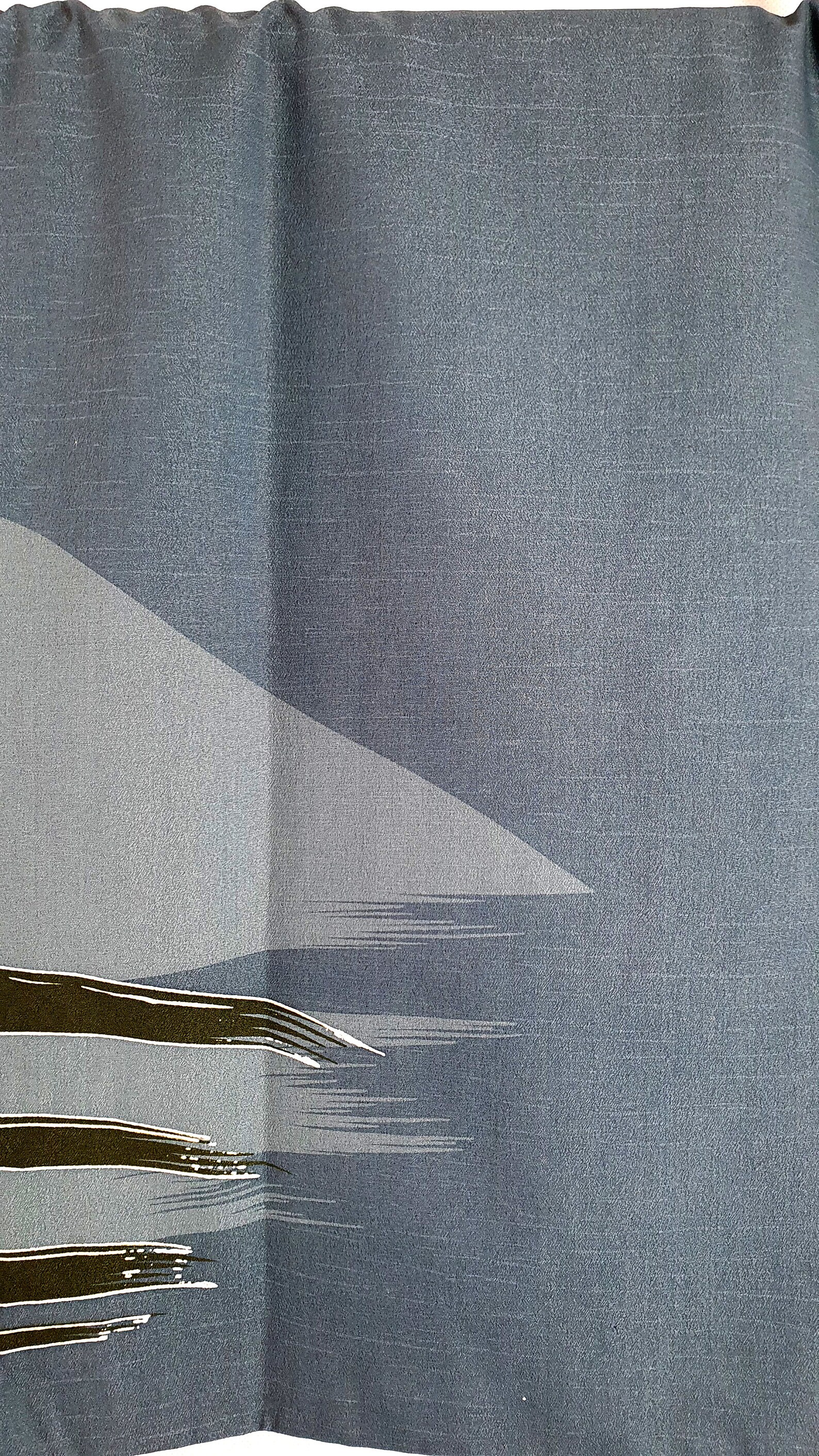 Cornflower Blue Jinken 1970's Vintage Zen Temple Scene - Etsy