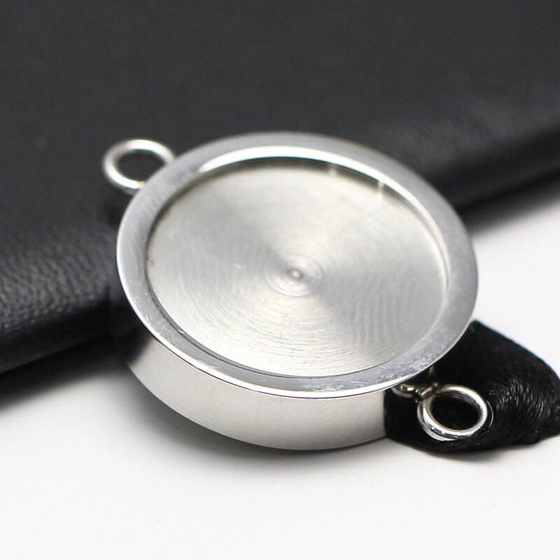 Stainless Steel Jewelry Round Connector Bezel Diamond Setting | Etsy