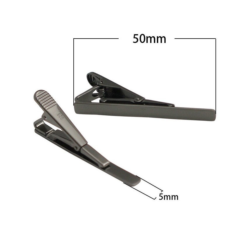 925 Sterling Silver Tie Clip Kit Tie Bar Personalized Tie - Etsy