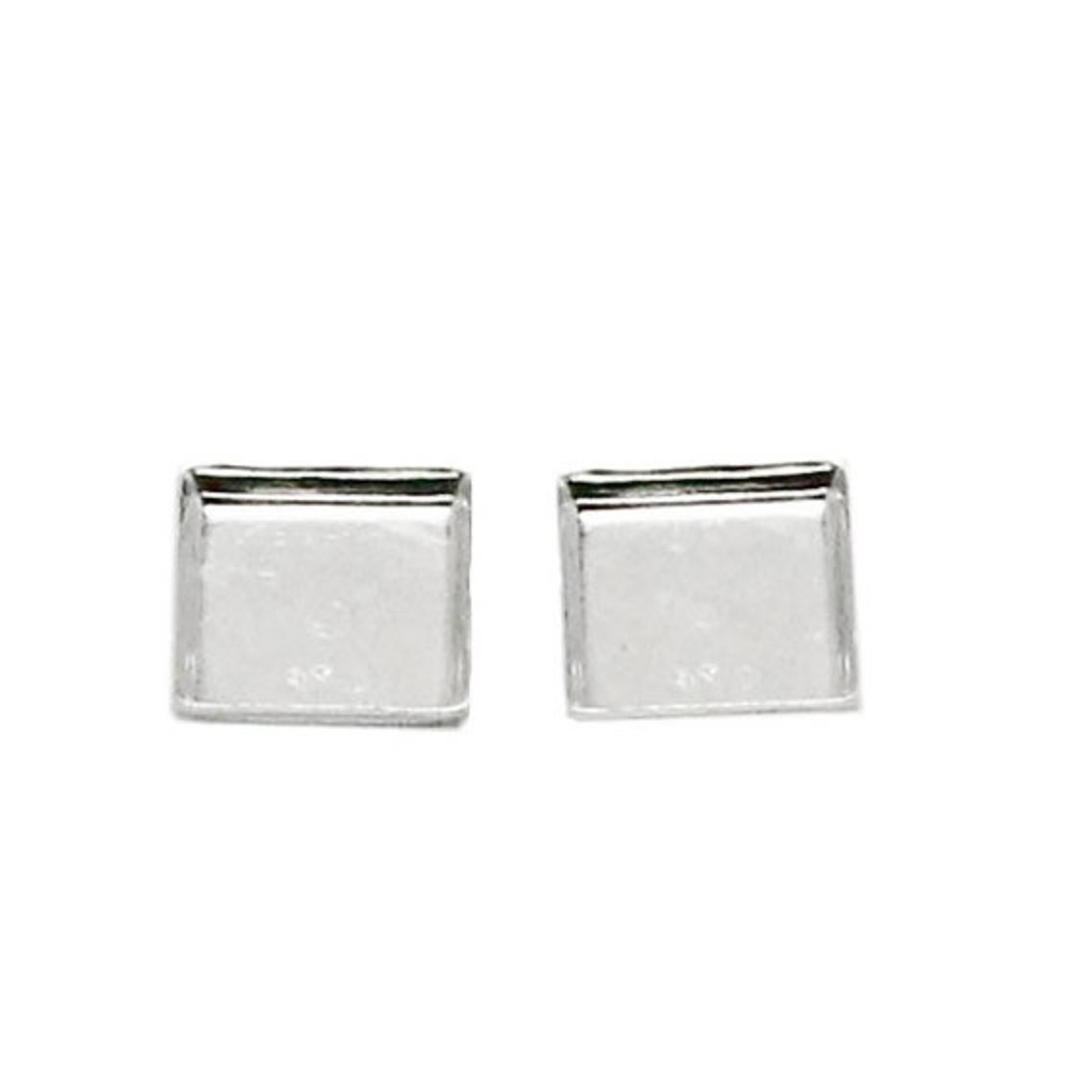 Blank Cabochon Trays Square Bezel Setting 925 Sterling Silver - Etsy