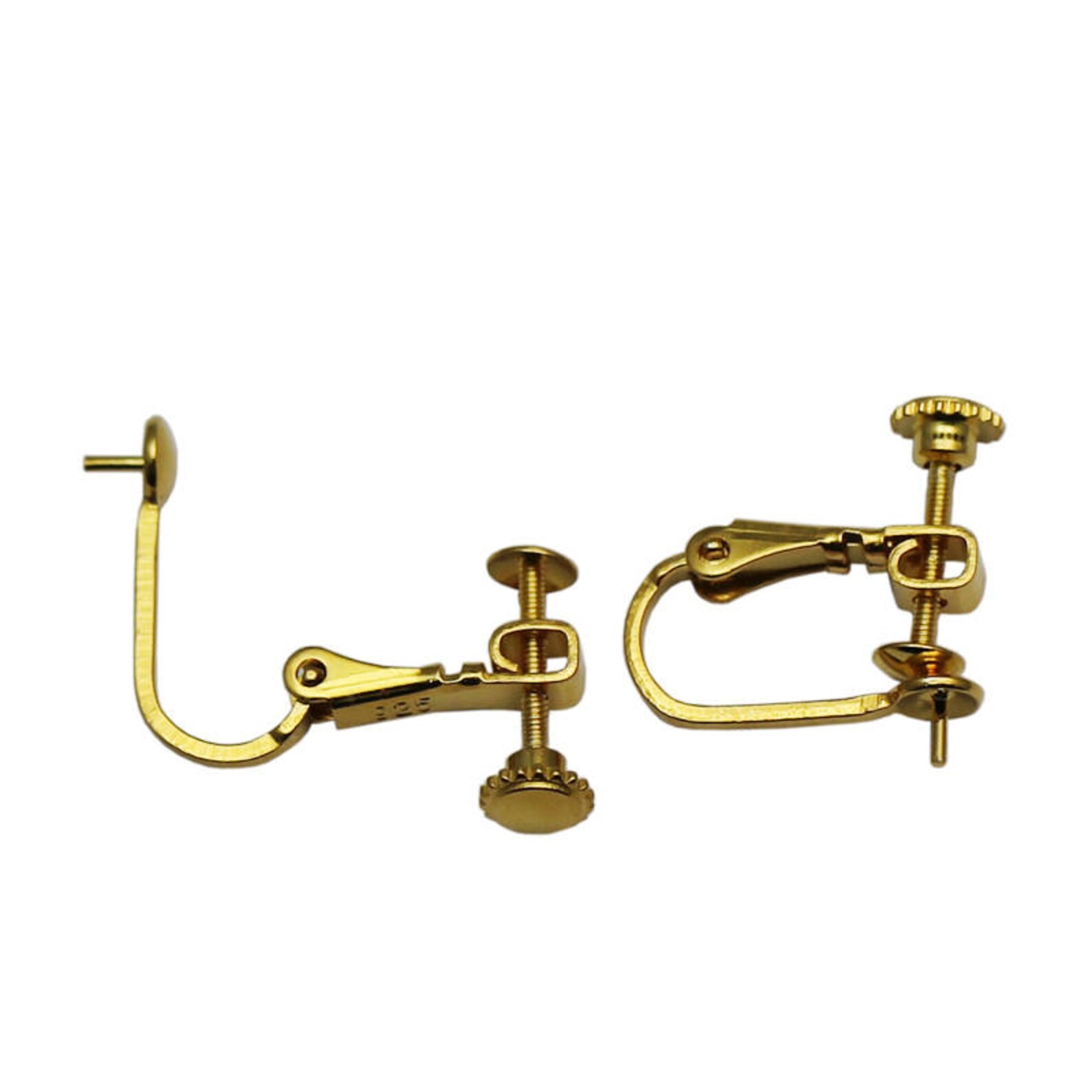 Screw-back Ear Clip Earring Findings for Non Pierced Ears 925 | Etsy