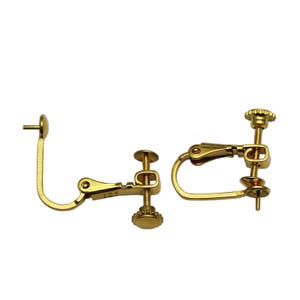 Screw-back Ear Clip Earring Findings for Non Pierced Ears 925 Sterling ...